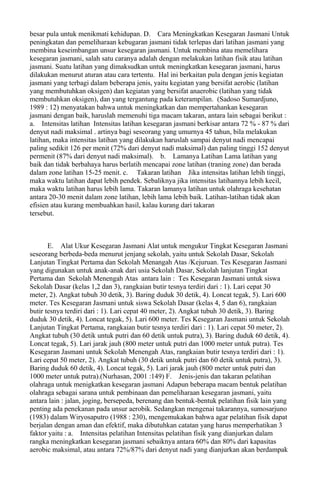 Tes kesegaran jasmani indonesia | DOCX