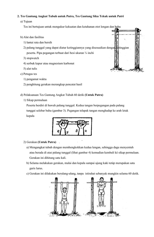 Tes kesegaran jasmani indonesia | DOCX