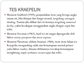 Tes kraepelin | PDF