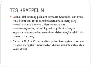 Tes kraepelin | PDF