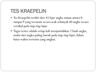 Tes kraepelin | PDF