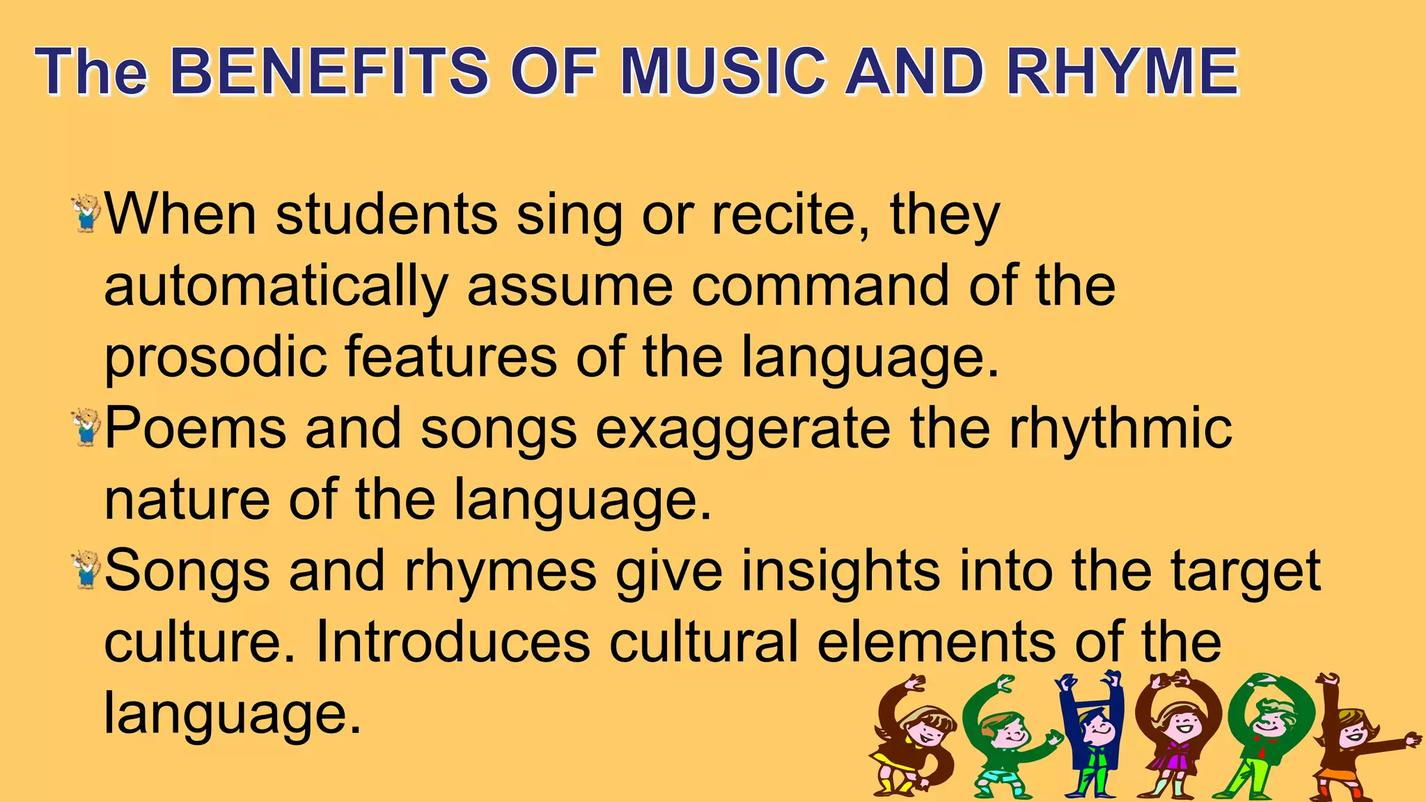 Teaching English Using Nursery Rhymes and Songs | PPTX