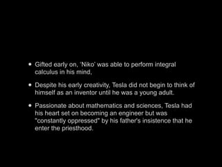 A glimpse of Nikola Tesla | PPT