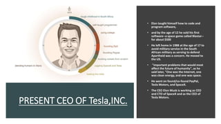 Tesla Inc. | PPTX | Automotive Industry | Industries