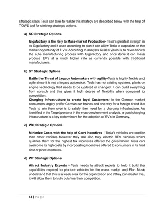 An Analysis of TESLA’s Strategy in Germany STRATEGIC MANAGEMENT | PDF