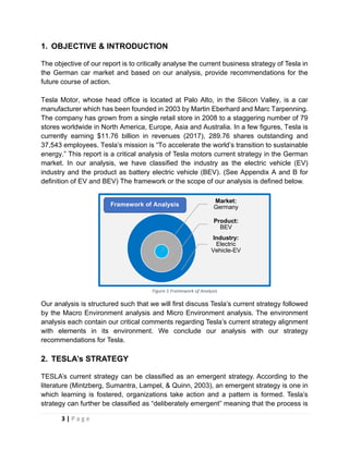 An Analysis of TESLA’s Strategy in Germany STRATEGIC MANAGEMENT | PDF