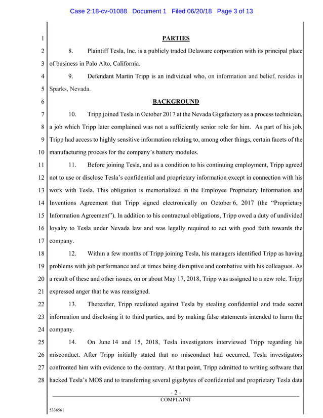 Tesla lawsuit | PDF