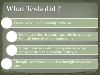 Tesla and Advent of Electric Cars | PPTX