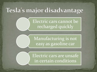 Tesla and Advent of Electric Cars | PPTX