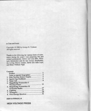 Tesla the lost inventions - by george trinkaus | PDF