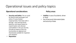 Tesla as io t case study brief for learning purpuses | PPTX