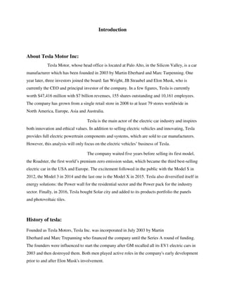 Business Strategy of Tesla | PDF