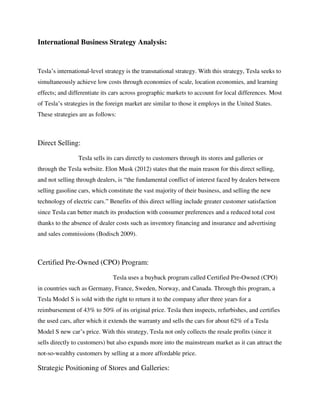 Business Strategy of Tesla | PDF