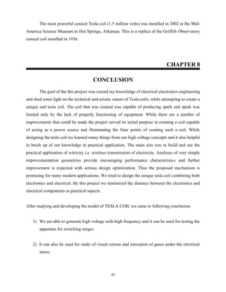 Design of Tesla coil - Report | DOC