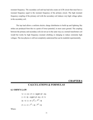Design of Tesla coil - Report | PDF