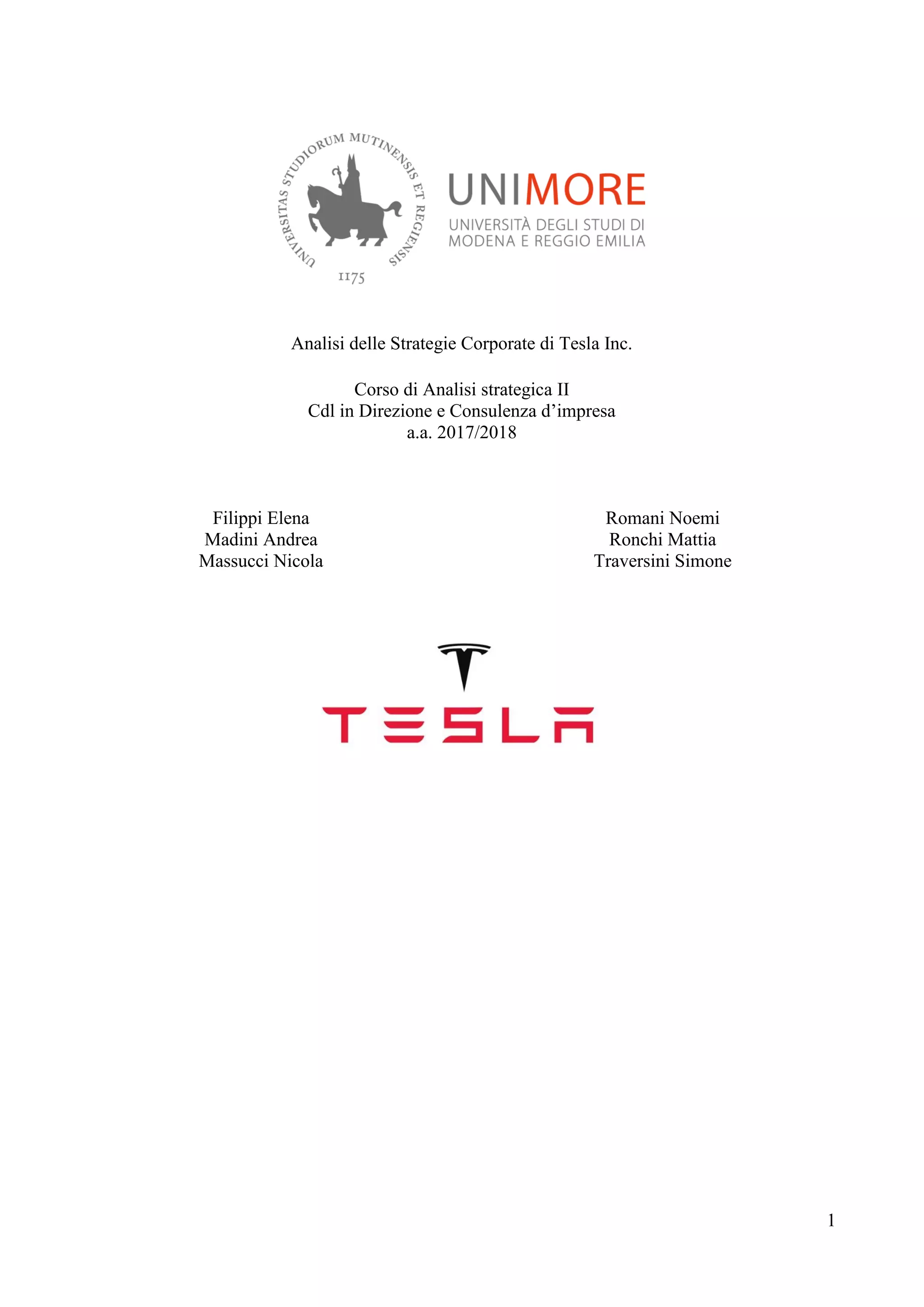 Tesla corporate strategy | PDF