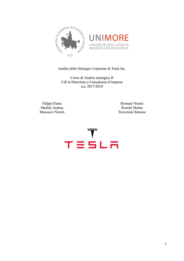 Tesla corporate strategy | PDF