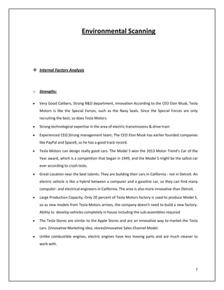 Tesla strategic management final | DOCX