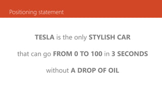 Marketing Positioning Tesla / Positioning a product | PPTX