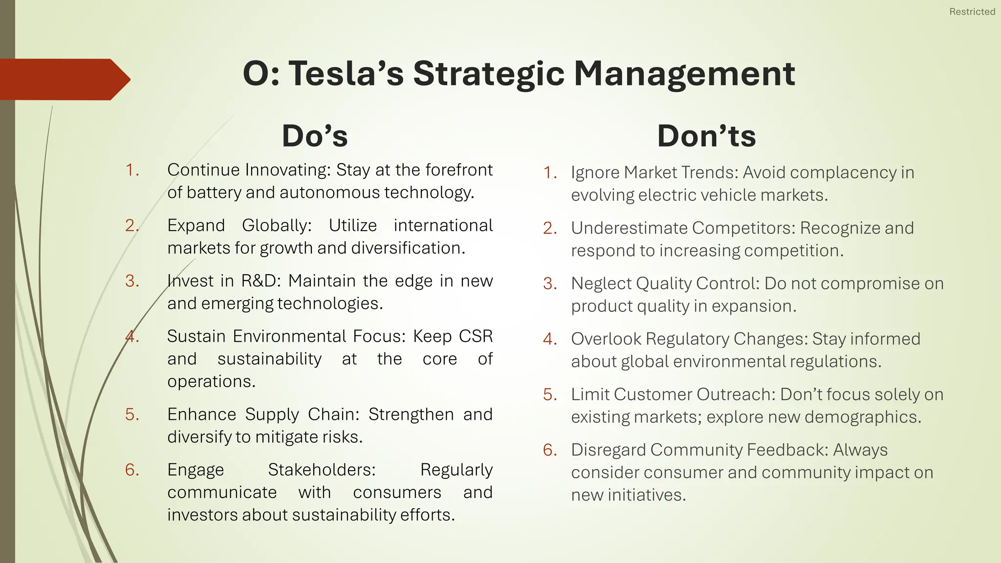 Tesla Final project Mission, Vision, and Competitive Landscape | PDF
