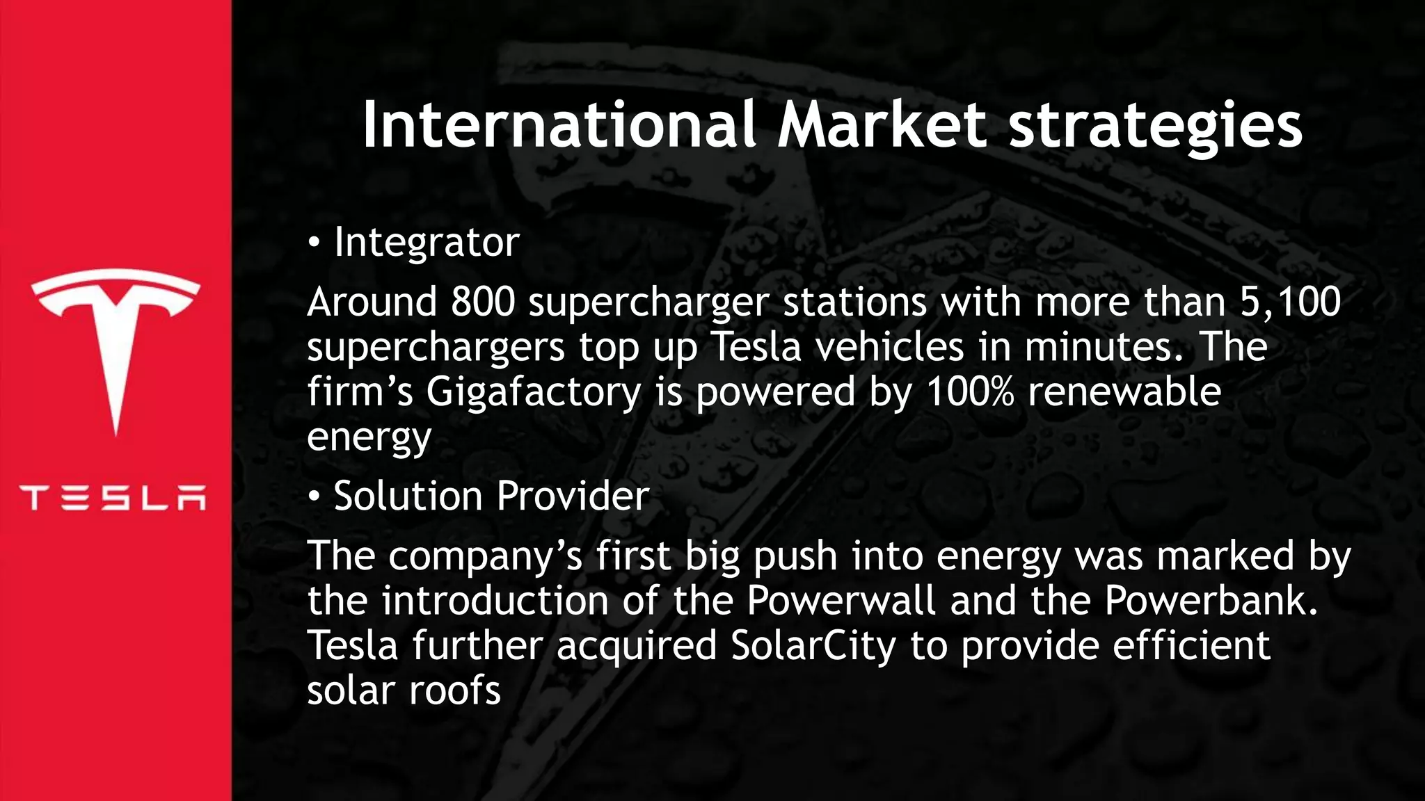 TESLA: international business strategies | PDF