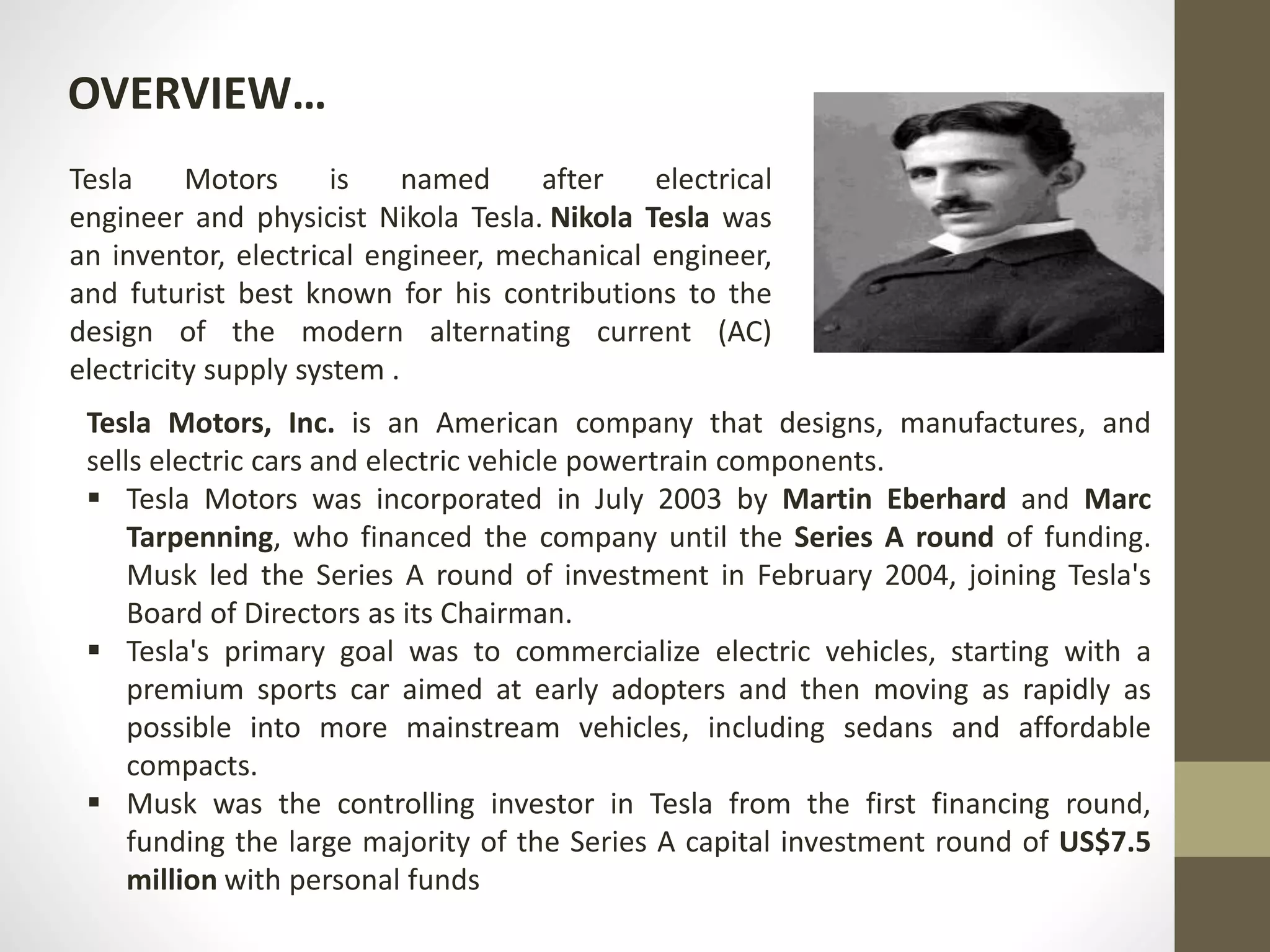 Tesla motors presentation | PPTX