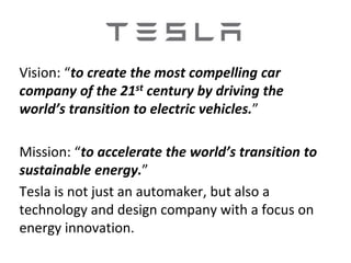 Tesla Motors & the US Car Industry | PPTX