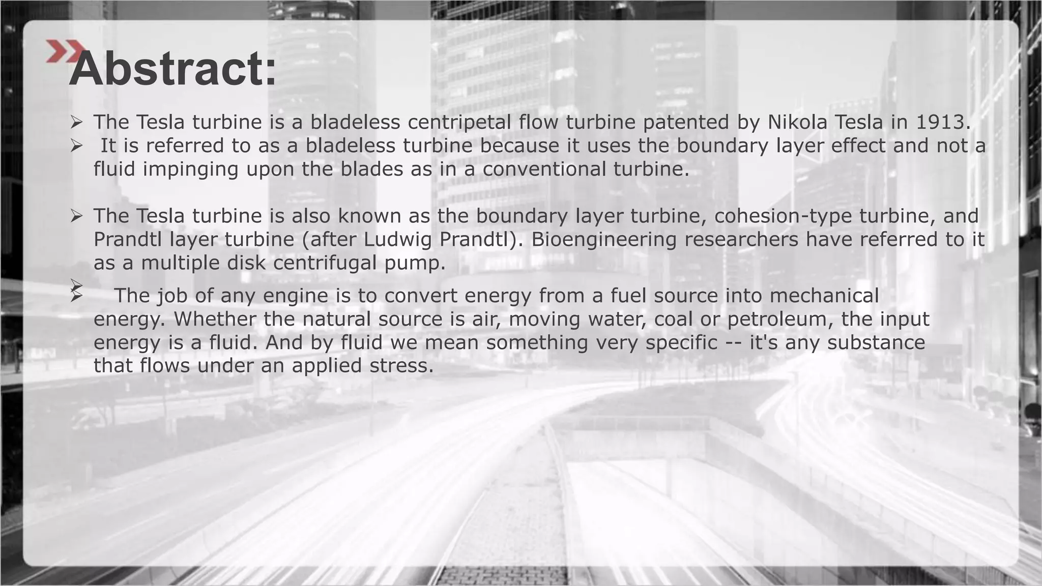 Tesla Turbine PPT | PPTX