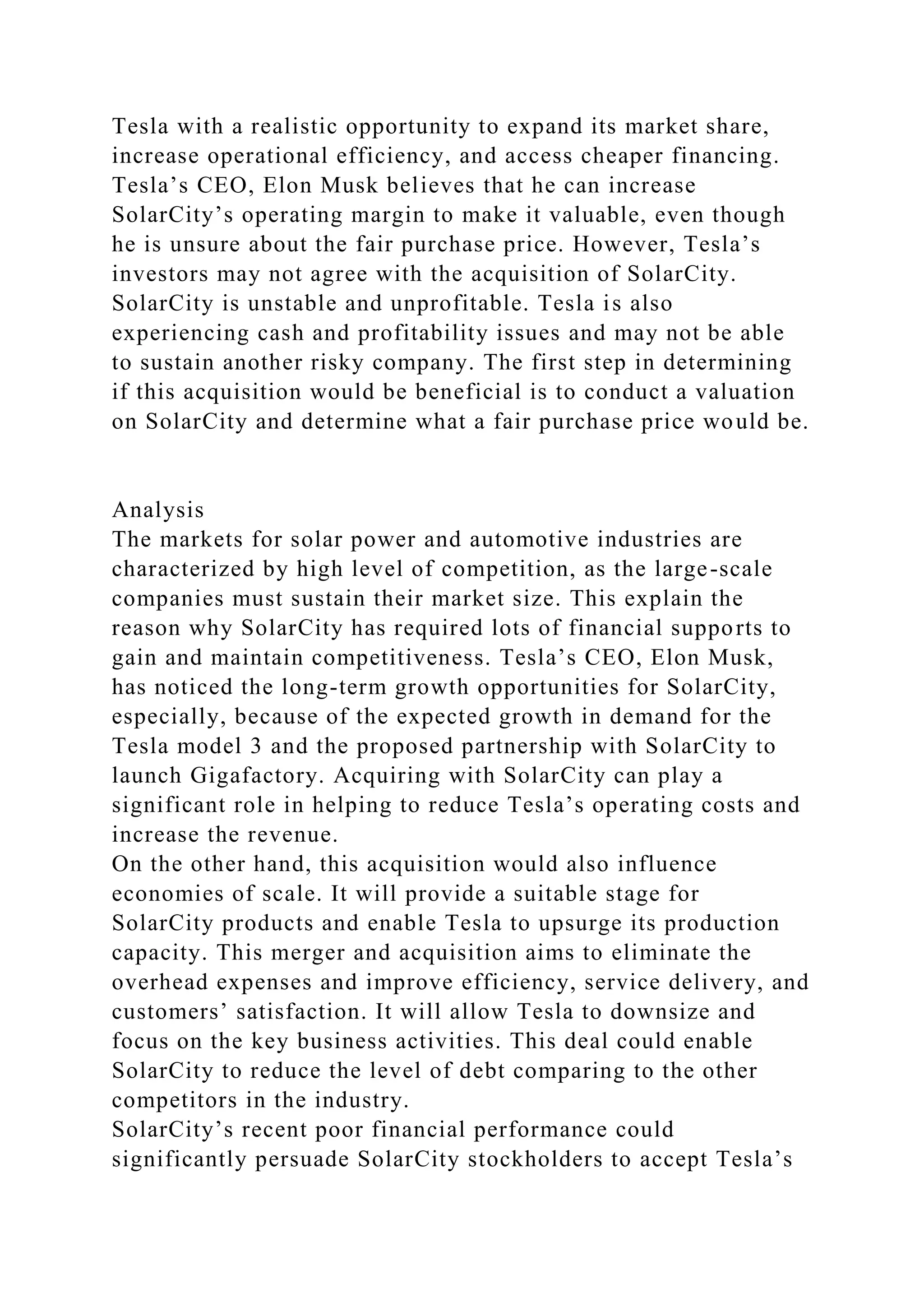 Tesla SolarCity CaseFIN 440Executive.docx