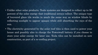 Tesla solar roof | PPTX