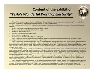 TESLA's Wonderful World of Electricity (WWE) | PPT