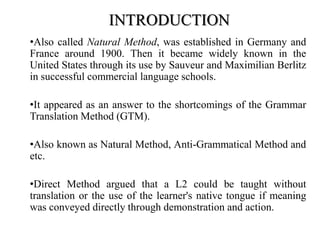 TESL methodology- Direct Method | PPTX