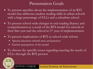 Implementing a RTI Model for ELLs: An Urban Case Study | PPT