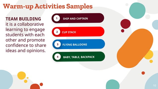 TESOL -WARM UP ACTIVITIESddddddsssss.pptx | Free Download