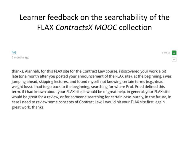 Flexible, Free and Open Data-Driven Learning for the Masses (MOOCs) | PPT