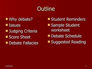 Doable Debate in the ESL/EFL Classroom | PPT