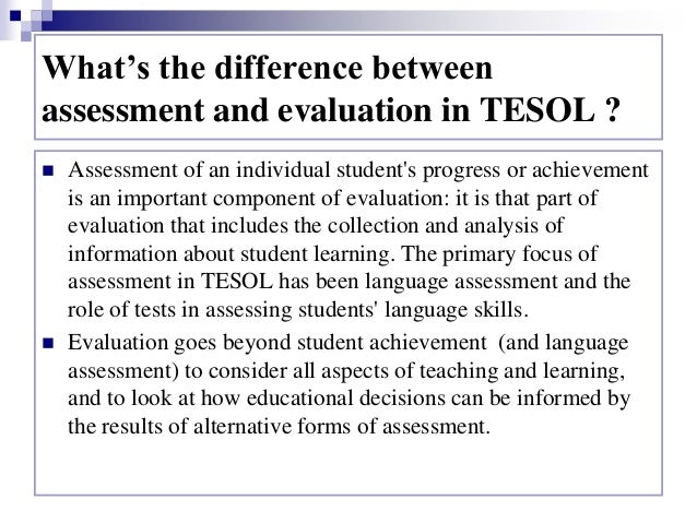 TESOL evaluation