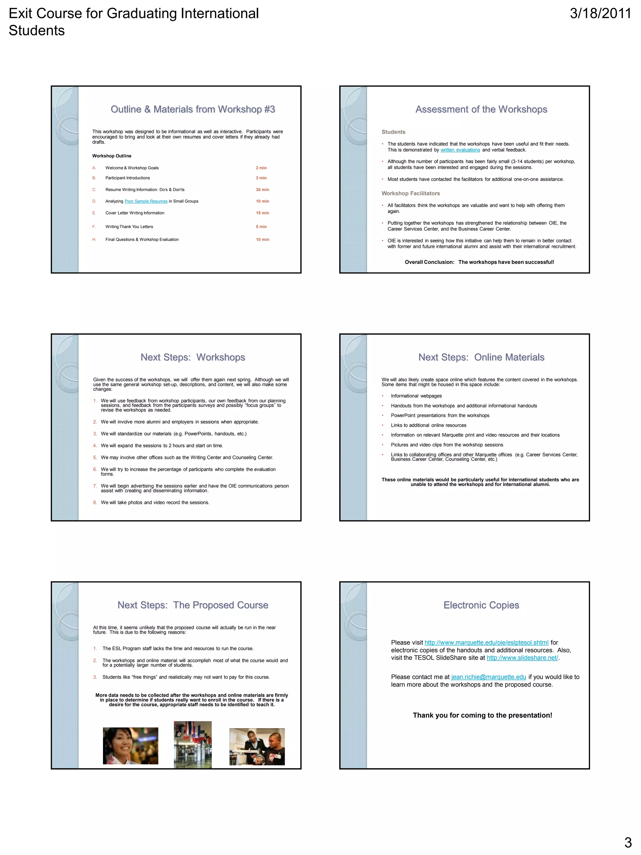 TESOL 2011: Jean Richie PPT Handout | PDF