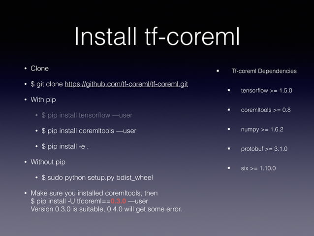 Tensor Flow To Coreml Model Ppt