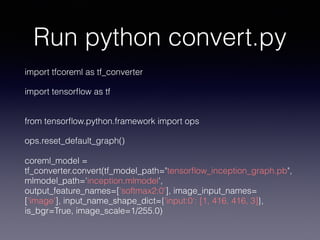 Tensor Flow to CoreML model | PPT