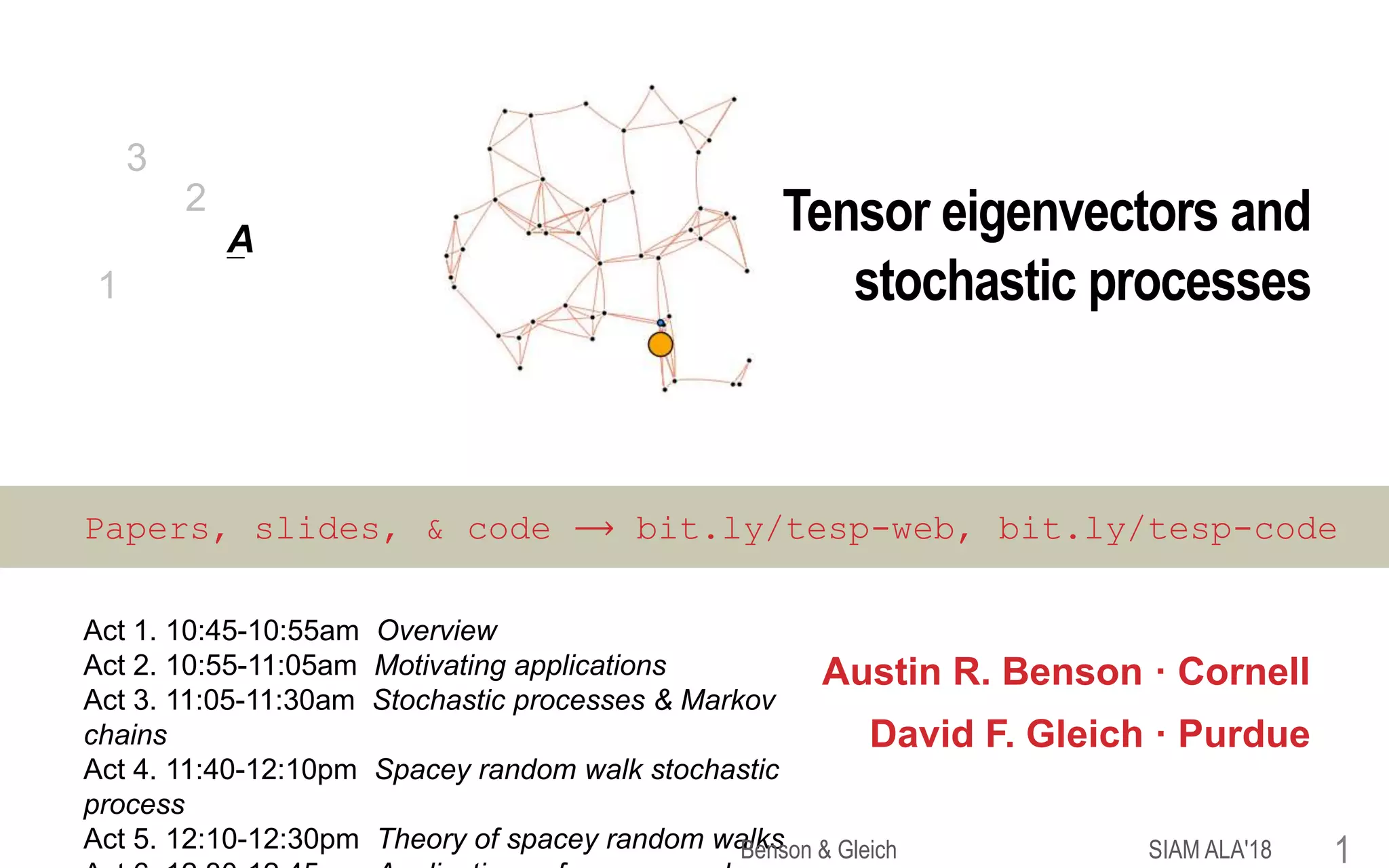Tensor Eigenvectors and Stochastic Processes | PPT