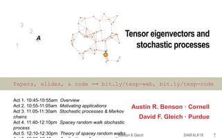 Tensor Eigenvectors and Stochastic Processes | PPT
