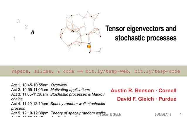 Tensor Eigenvectors and Stochastic Processes | PPT