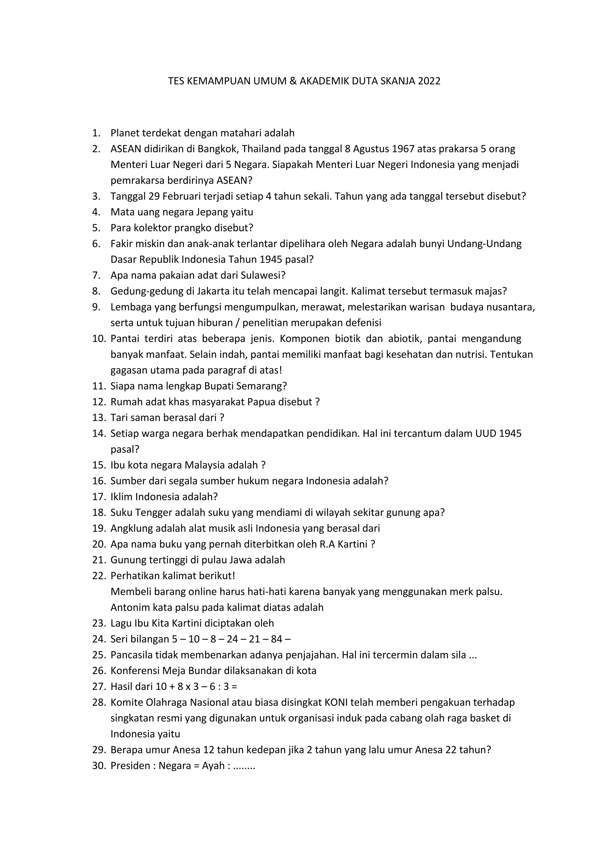 Tes Pengetahuan Umum.docx