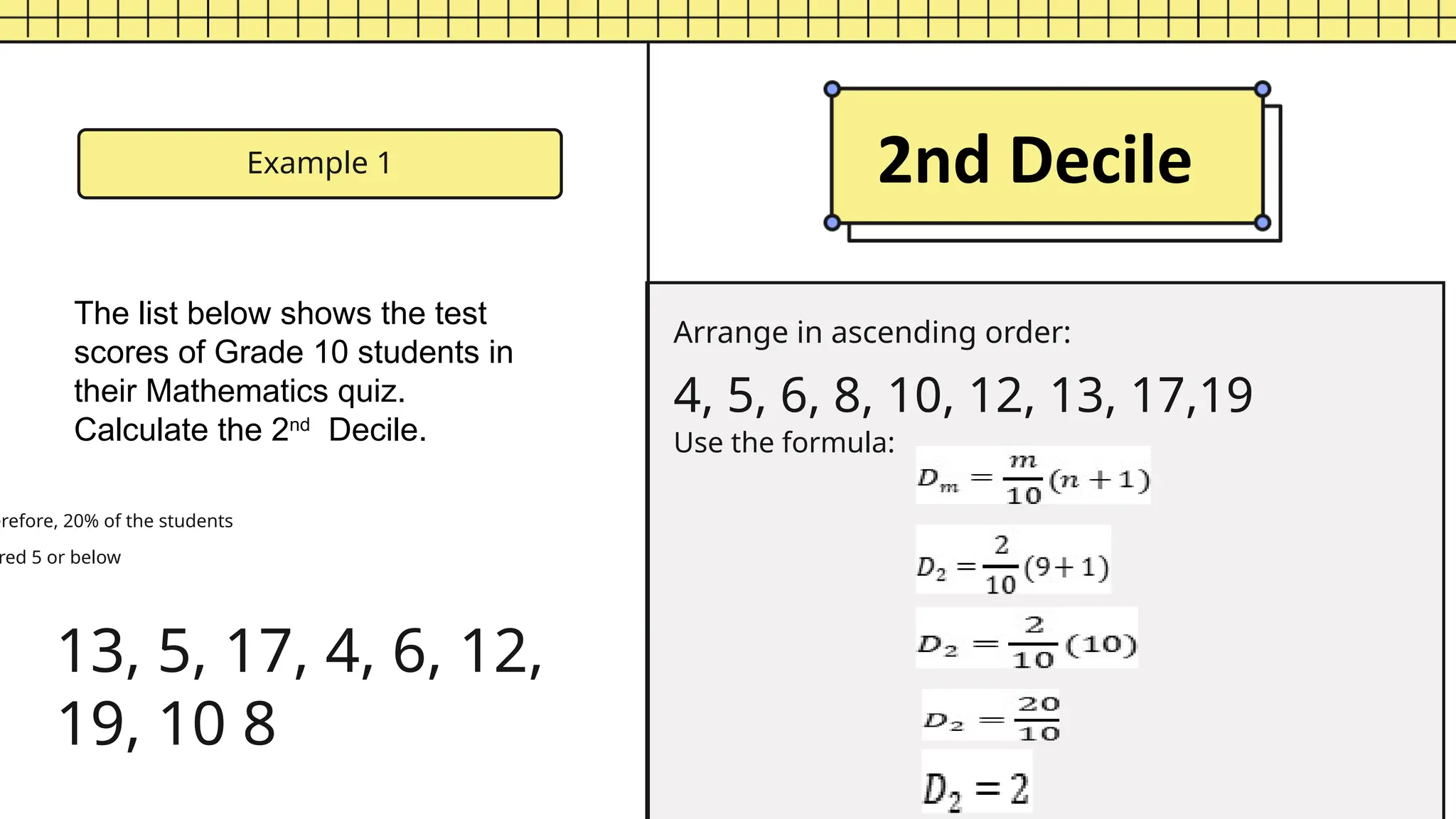 Decile for UnGrouped Data for Grade 10 .pptx