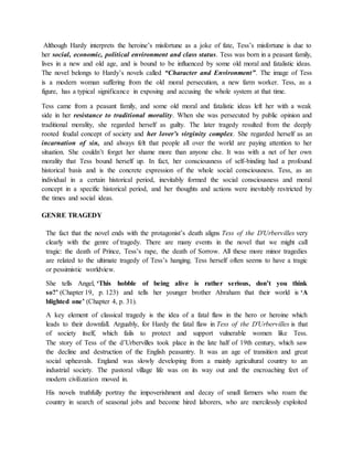 Tess as tragedy | DOCX