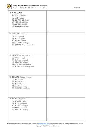 Tes sbmptn sinonim | PDF