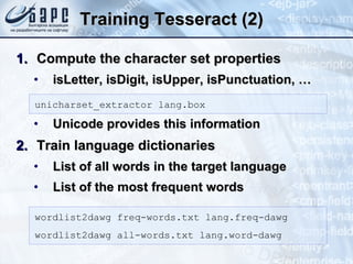 Tesseract OCR Engine - OpenFest 2009 | PPT
