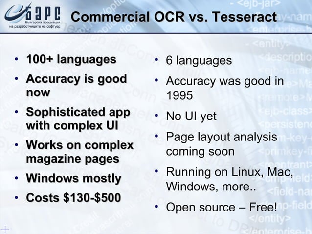 Tesseract OCR Engine - OpenFest 2009 | PPT | Desktop Publishing ...