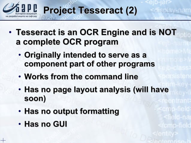 Tesseract OCR Engine - OpenFest 2009 | PPT | Desktop Publishing ...